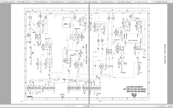 Bobcat VersaHANDLER TTC V417 Hydraulic & Electrical Schematic