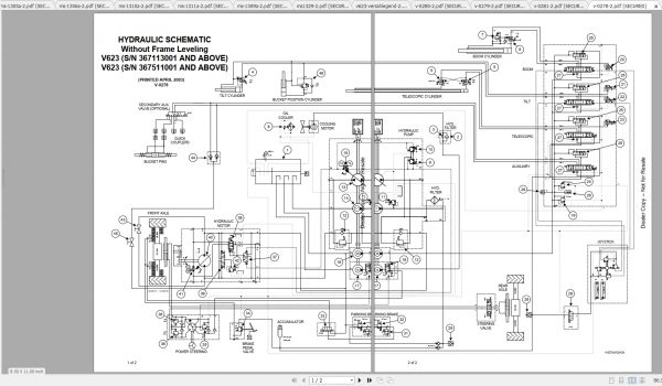 Bobcat VersaHANDLER TTC V623 Hydraulic & Electrical Schematic