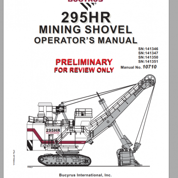 Bucyrus Mining Shovel 495HR Operation Manual_EN
