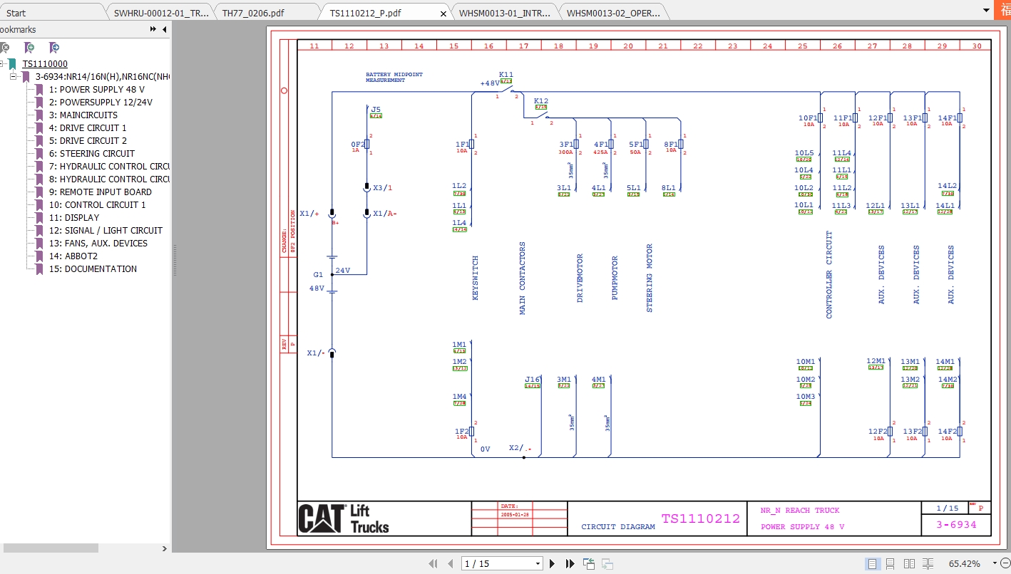 Caterpillar Lift Truck NR16NH Operation & Maintenance Manual