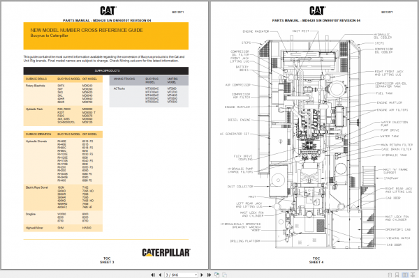 CAT MD6420 Rotary Blasthole Drill Part Manual_EN
