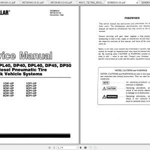Caterpillar Lift Truck DP50CN Service Manuals