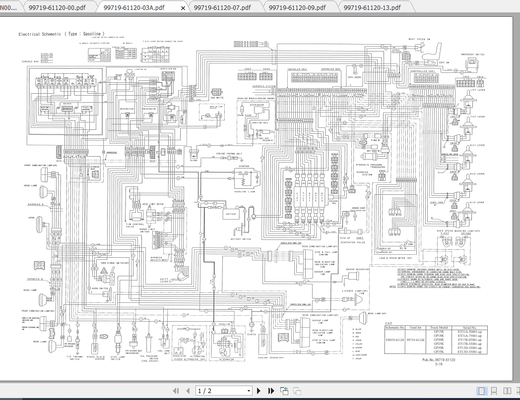 Caterpillar Lift Truck GP35K MC Service Manuals
