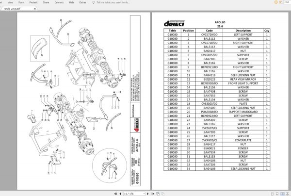 DIECI Apollo 25.6 Spare Parts Catalog_AXL0036
