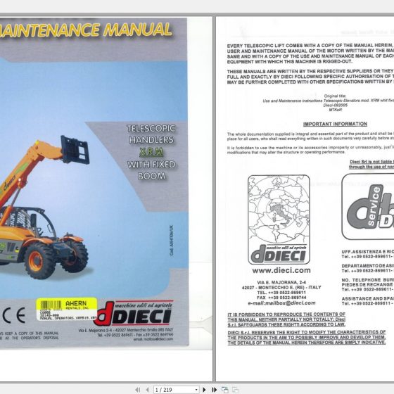 DIECI Agri Farmer 26.6 Spare Parts Catalog_AXL0061 - Auto Repair ...