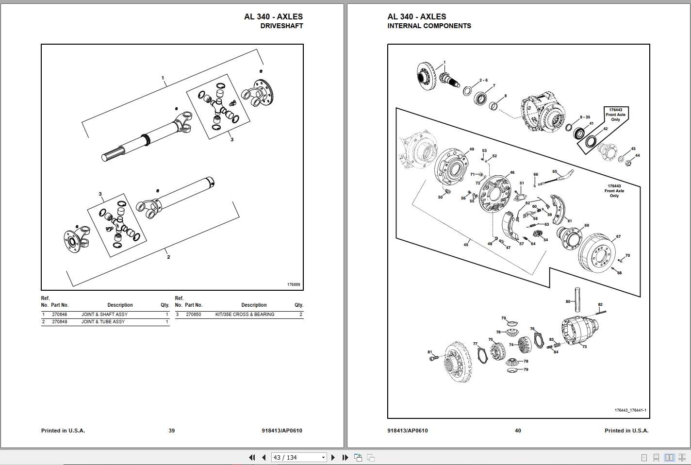 GEHL Articulated Loader AL340 Parts Manual_918413