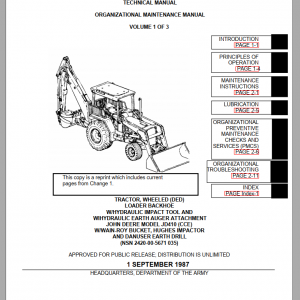 John Deere Backhoe Loader JD410 Maintenance & Technical Manual_EN