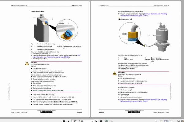 Liebherr Material Handling Machine LH50 C Maintenance Manual