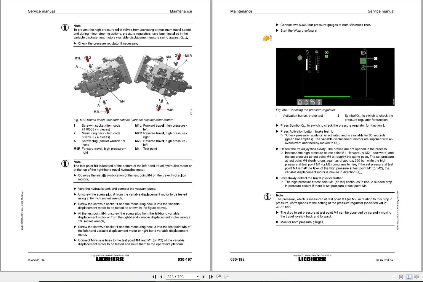 Liebherr Pipe Layer RL46 1631 Service Manual