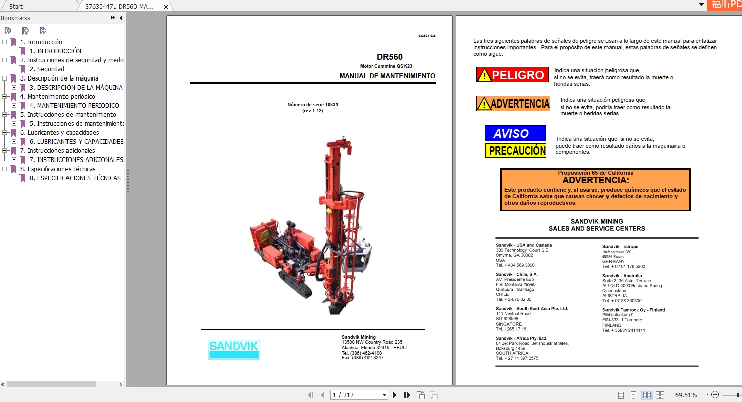Sandvik Drill Rig DR560 Maintenance manual Archives - Auto Repair ...