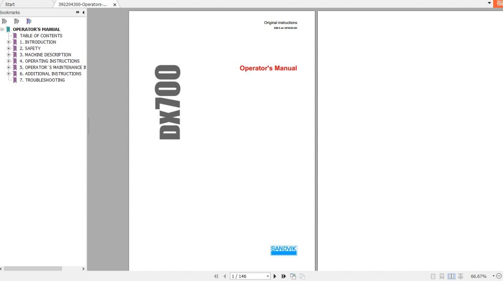 Sandvik Drill Rig DX700 Operators Manual Archives - Auto Repair ...