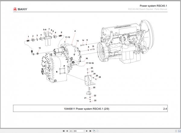Sany Reach Stacker RSC45C Part Book_EN