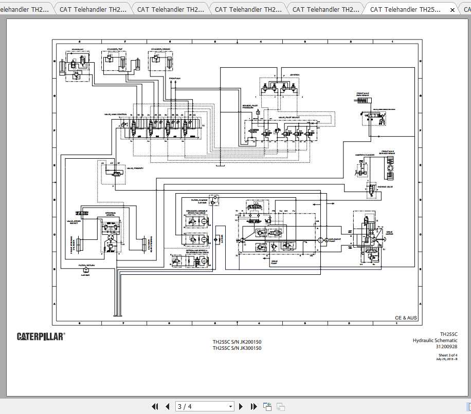 CAT Telehandler TH255C Operation, Parts and Service Manual