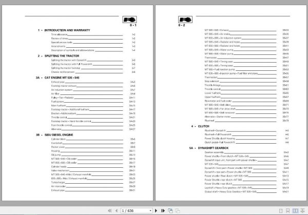 Challenger SA Tractor MT500 MT600 Tractor Repair Time Schedule