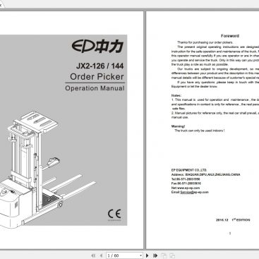 EP Order Picker J2-3 Operation Manual