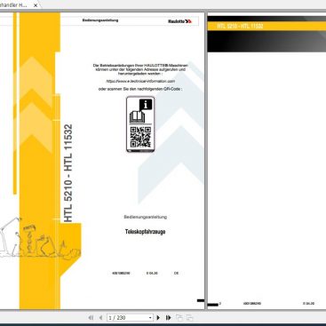 Haulotte Telehandler HLT 3614-9055 Operators Manual