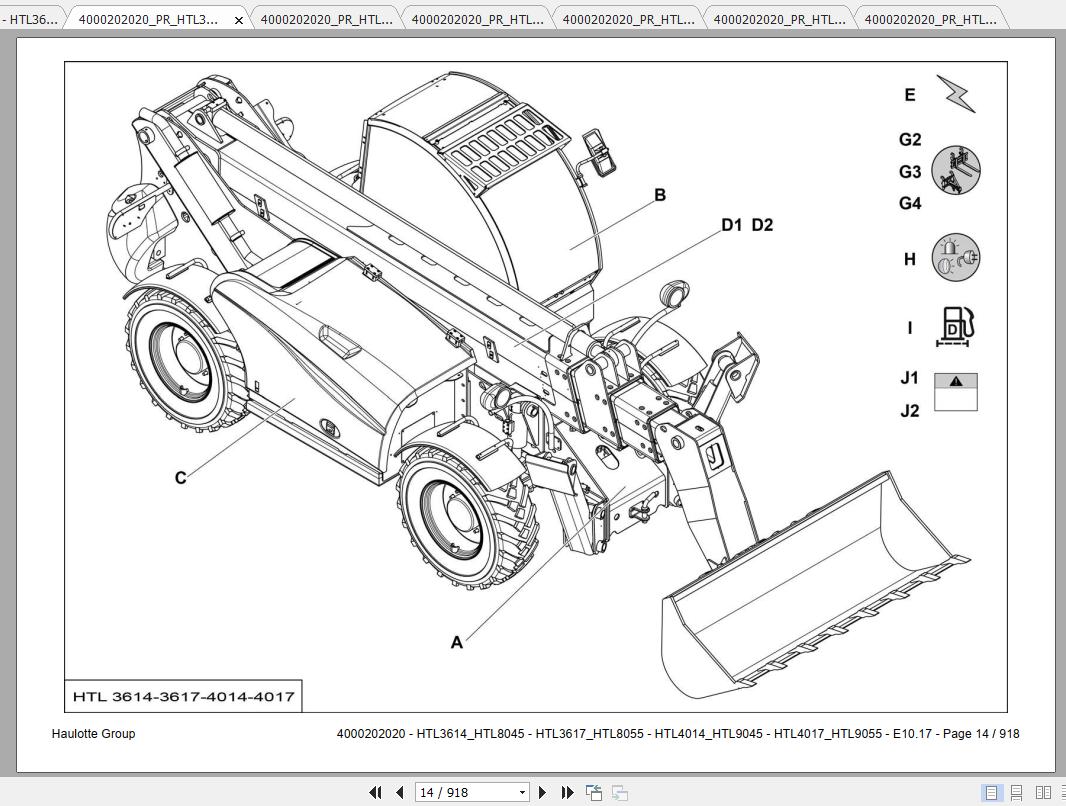 Haulotte Telehandler HTL3614-9055 Parts Manual_4000202020