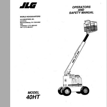 JLG Boom Lift 40IC 45IC Operation, Service & Parts Manuals