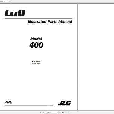 JLG Lull TeleHandler 400B Parts Manual_10709906