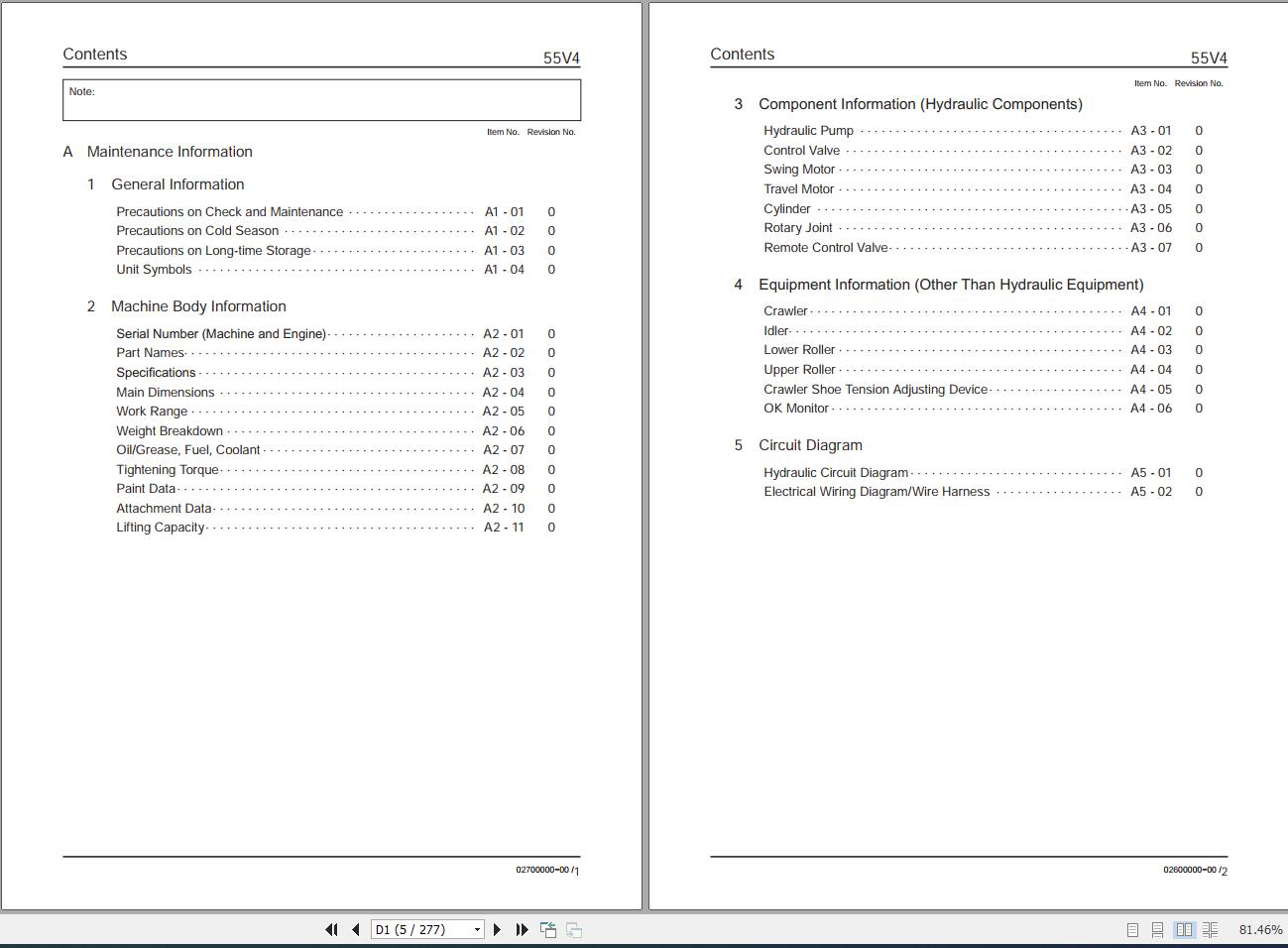 KATO IHI Mini Excavator 55V4 Service Manual