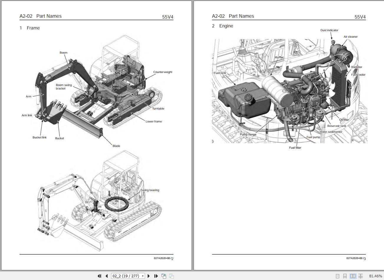 KATO IHI Mini Excavator 55V4 Service Manual