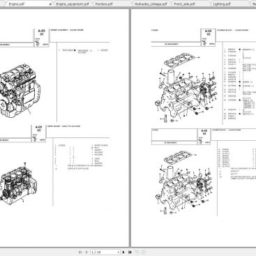 Landini Tractor 8865 8860 EPA2 Parts Catalog 3687355M1