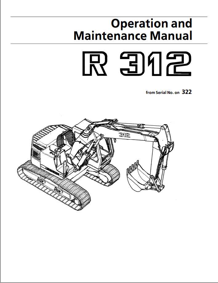 Liebherr Crawler Excavator R312 Operator's Manual