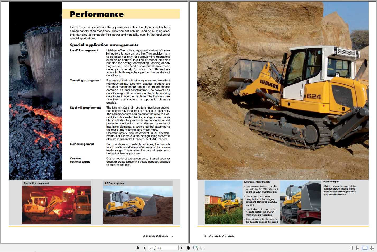 Liebherr Crawler Loader Series 4 LR 634 With Steering Pedal Operating ...