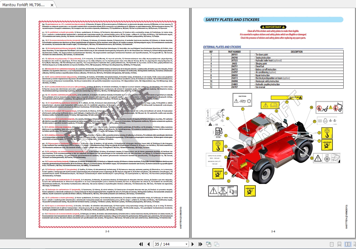 Manitou Telehandler MLT960 Operators Manual_648777