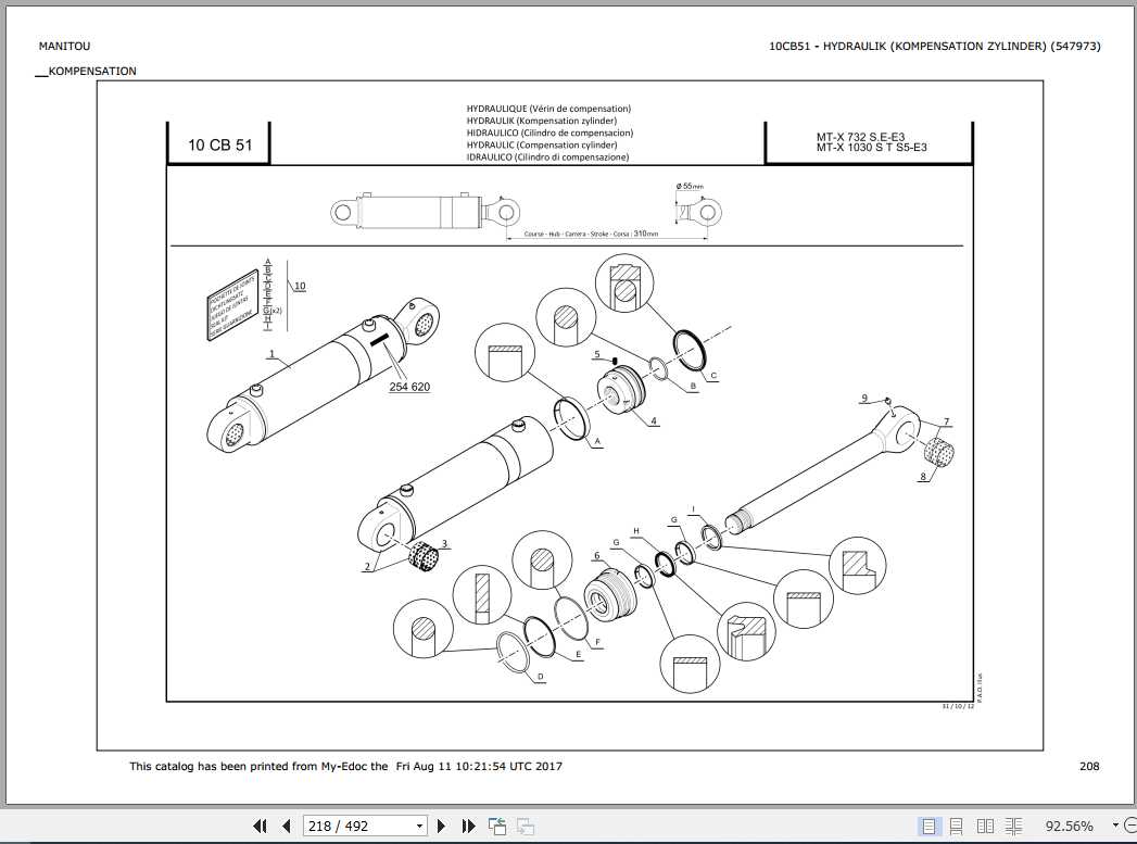 Manitou Telescopic Loader MT 932 Parts Manual_547973