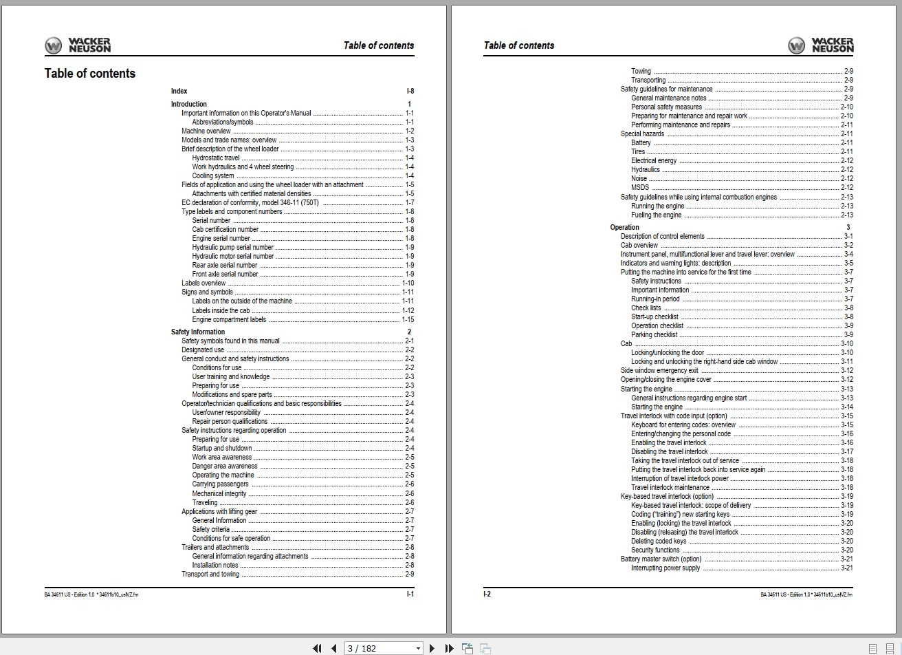 Wacker Neuson Wheel Loaders 750T Operators Manual_367158199