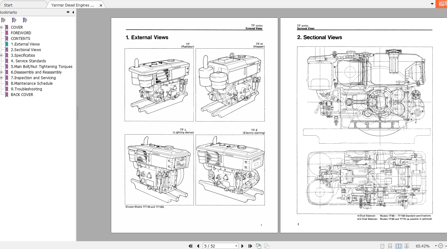 Yanmar Diesel Engines TF Series Service Maual