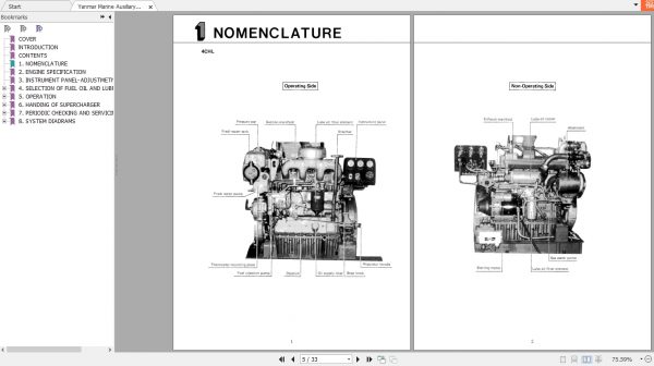 Yanmar Marine Auxiliary Engine 4CHL-6CHL Operation Manual