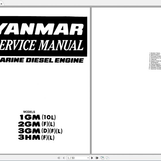 Yanmar Marine Diesel 4JH3-TE, HTE, DTE Service Manual