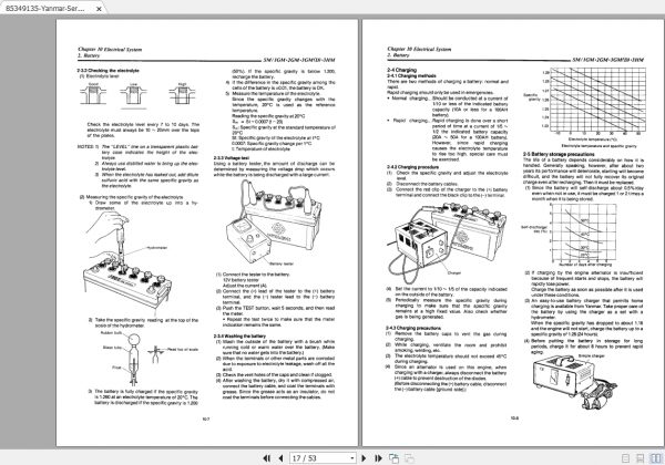 Yanmar Marine Diesel Engine 1-3GM, 3HM Service Manual
