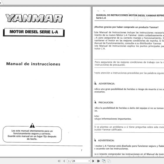 Yanmar Motorcycle 2YM15, 3YM20-30 Instruction Manual