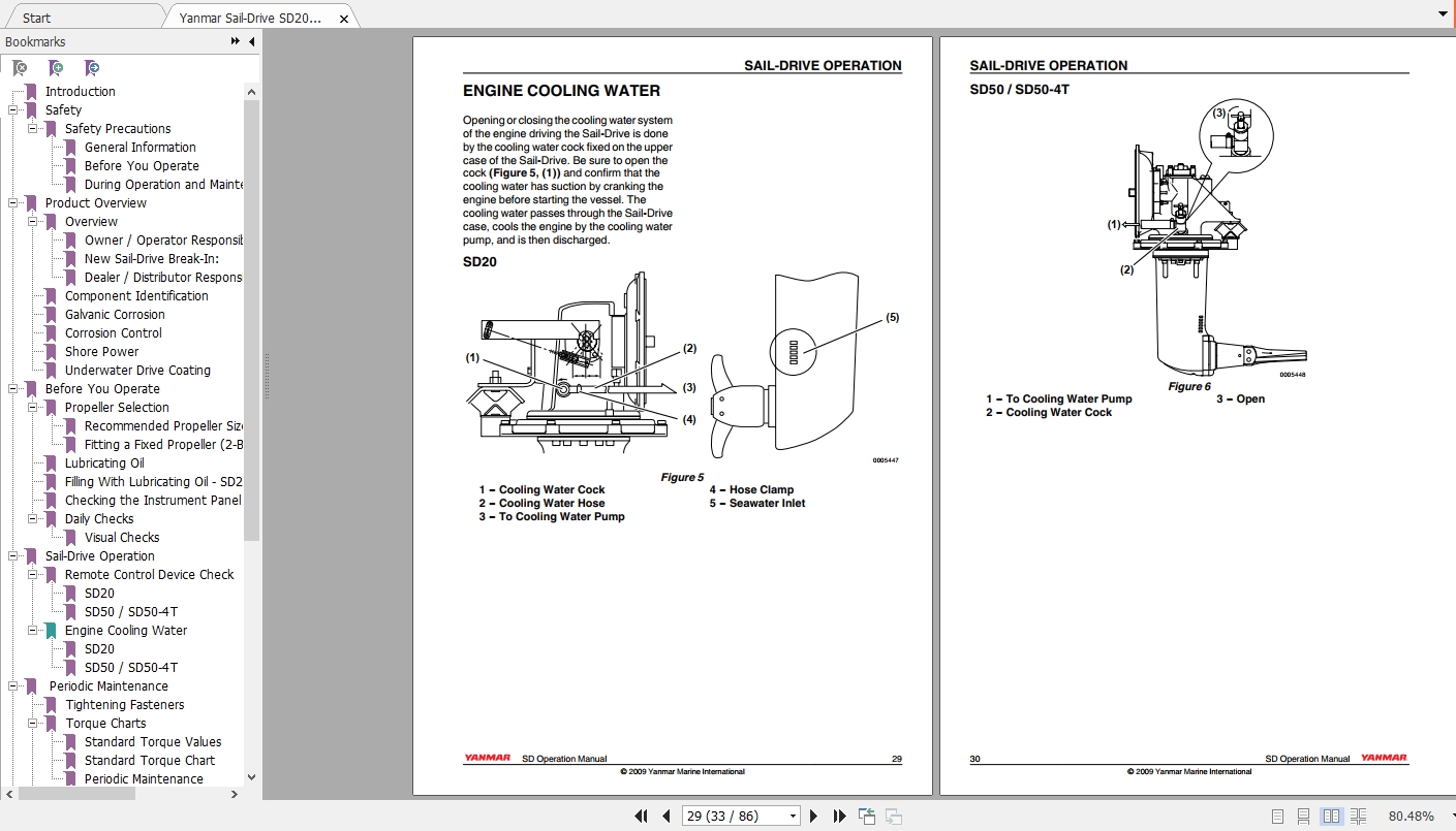 Yanmar Sail-Drive SD20-50 Operation Manual
