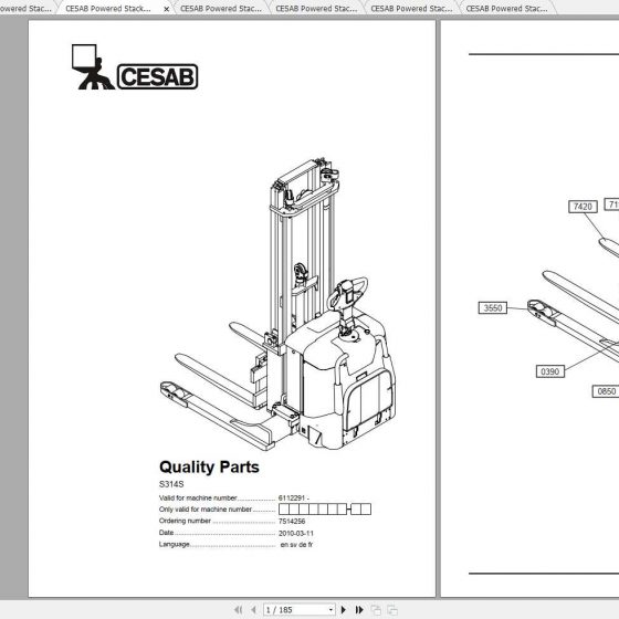 CESAB Powered Stacker Trucks S316 Operator's Manual_NL