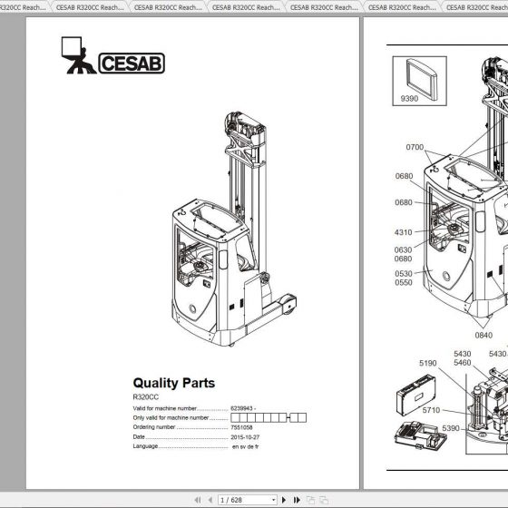 CESAB Reach Trucks R320 Quality Parts