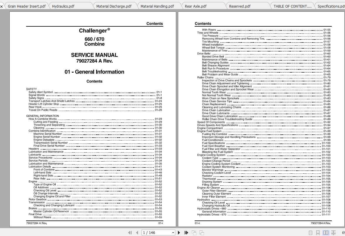 Challenger NA 660 670 Rotary Combine Service Manual_79027284A