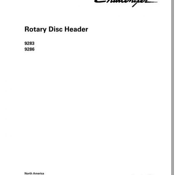 Challenger NA 9295 9296 Rotary Disc Header Service Manual