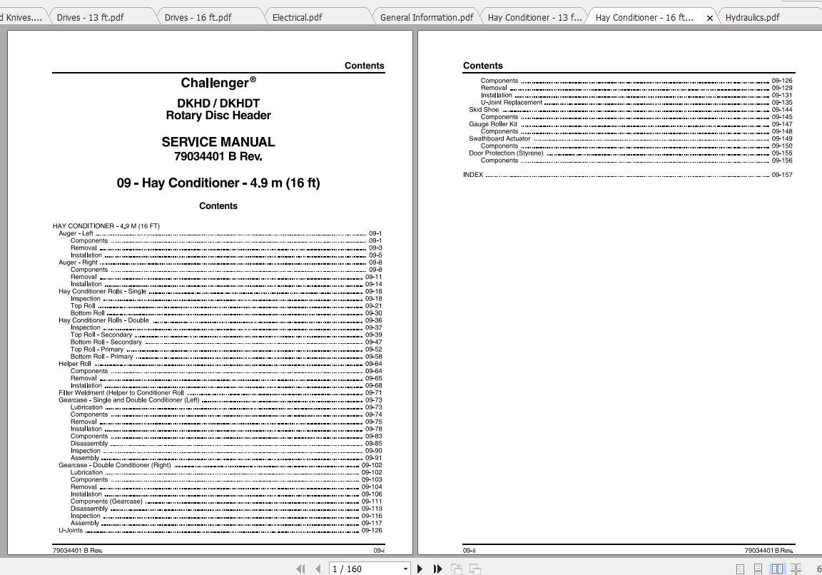 Challenger NA DKHD DKHDT Rotary Disc Header Service Manual