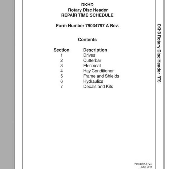 Challenger NA DKHD DKHDT Rotary Disc Header Service Manual