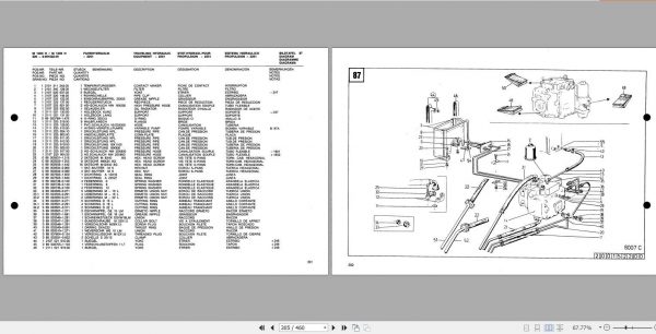 Deutz-Fahr Tractor M1300-M1322 Spare Parts Manual