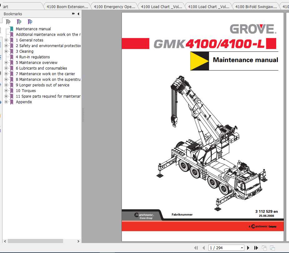Grover Mobile Crane GMK 4100 Service Training DVD