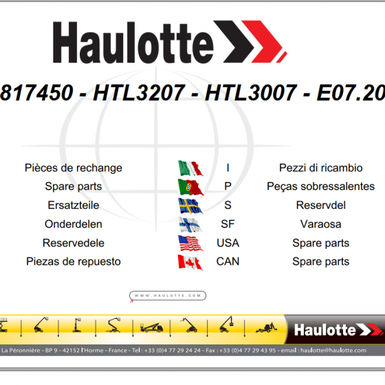 Haulotte HTL 3010 - HTL 3210 - HTL 3510 - HTL 7732 - HTL 4010 Operator ...