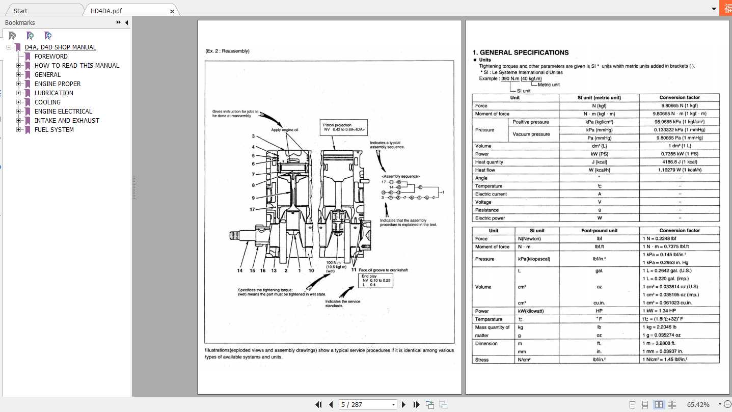 Hyundai D4A, D4D Engine Service Manual