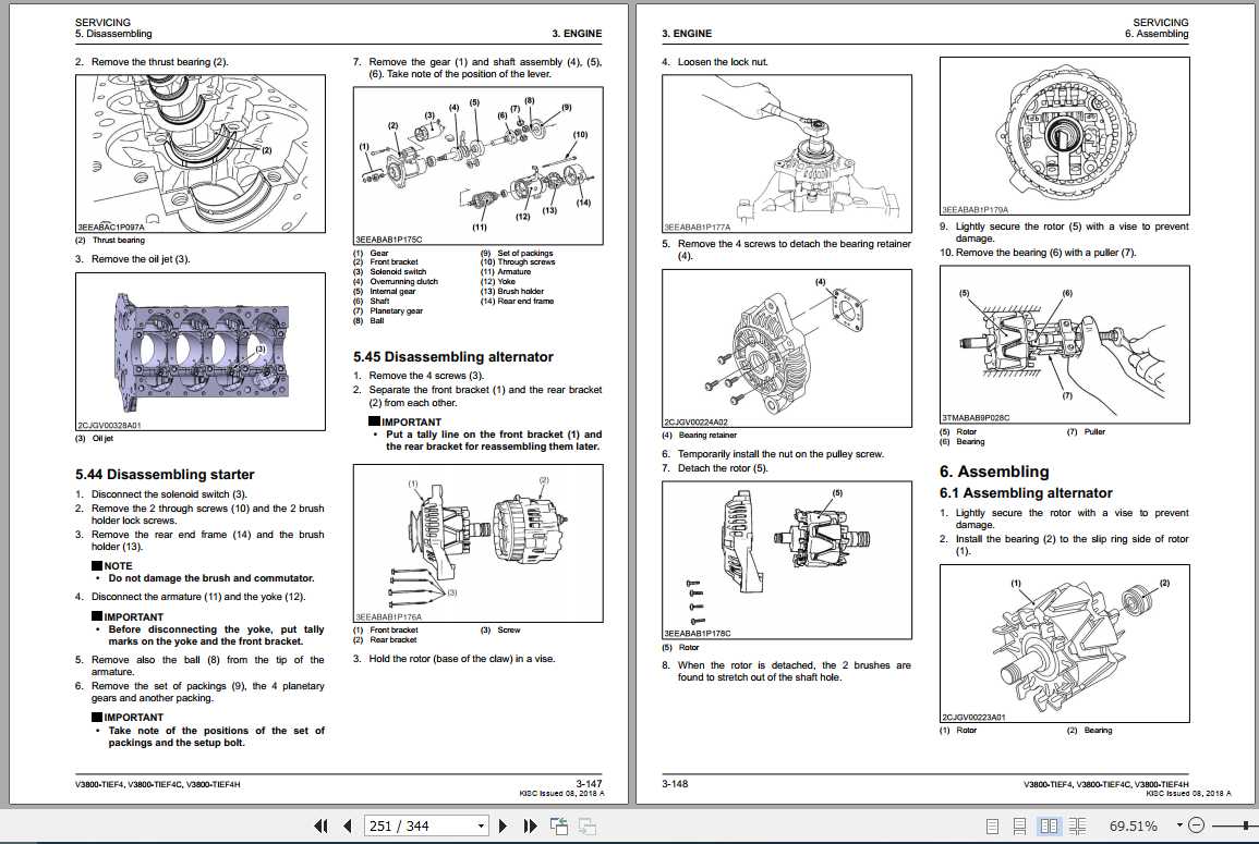 Hyundai Kubota V3800 Engine Workshop Manual
