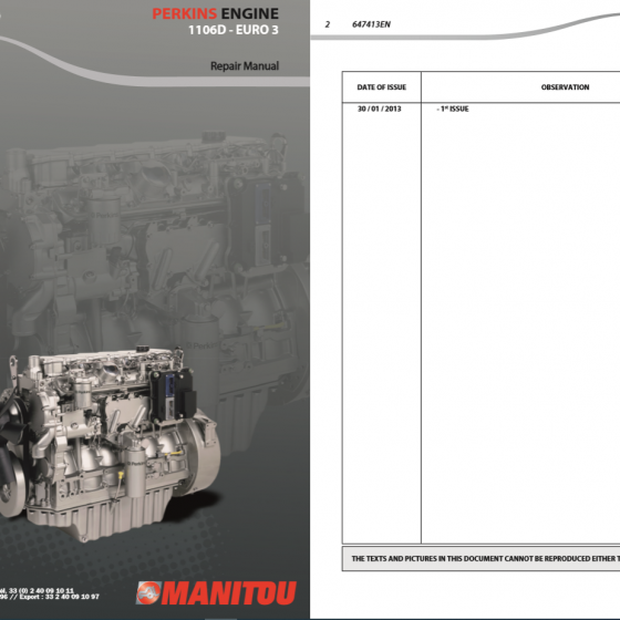 Manitou Gear Box HSE07-10(21/01/2013) Repair Manual_647409EN