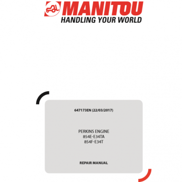 Manitou Engine 854F-E34TA (Perkins Engine) Repair Manual_647605EN